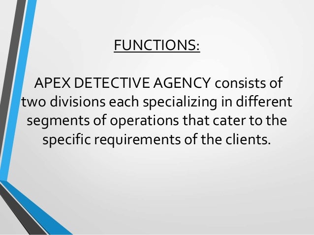 Apex the Profile of a detective | PPTX