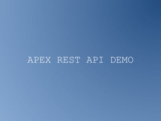 Apex REST | PPT