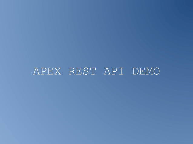 Apex REST | PPT