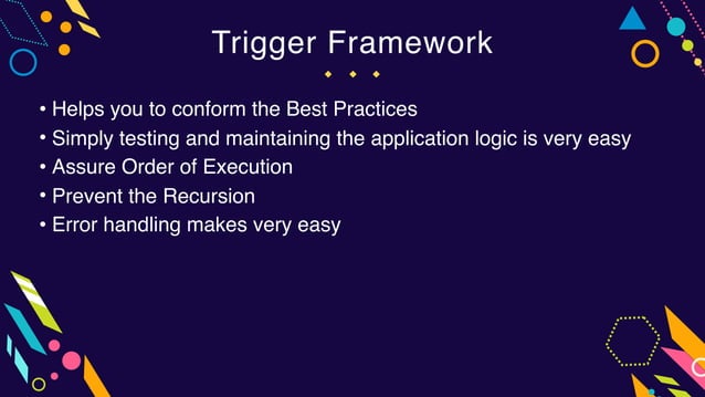 Apex Trigger Framework Salesforce Apextrigger Salesforce Sfdcpanther Ppt 8818