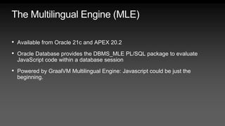 It's Time to Get Ready for the Power of PL/SQL and JavaScript Combined | PPT