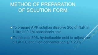 Apf acidulated phosphate fluoride | PPT