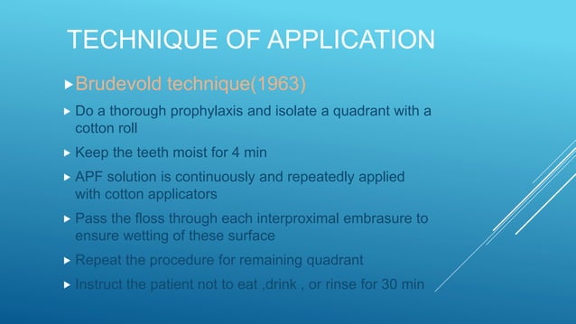 Apf acidulated phosphate fluoride | PPT