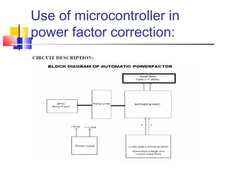 Automatic Power Factor Correction using Microcontroller 8051 | PPT