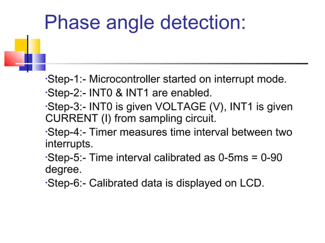 Automatic Power Factor Correction Using Microcontroller 8051 Ppt