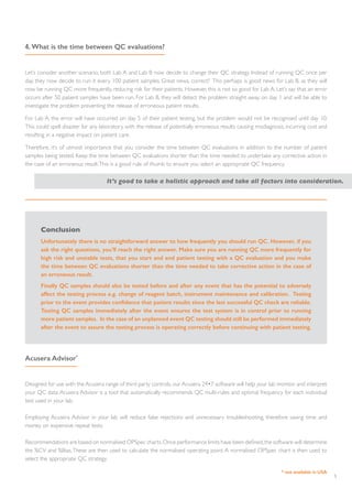 How often is Right for Laboratory Quality Control? | PDF