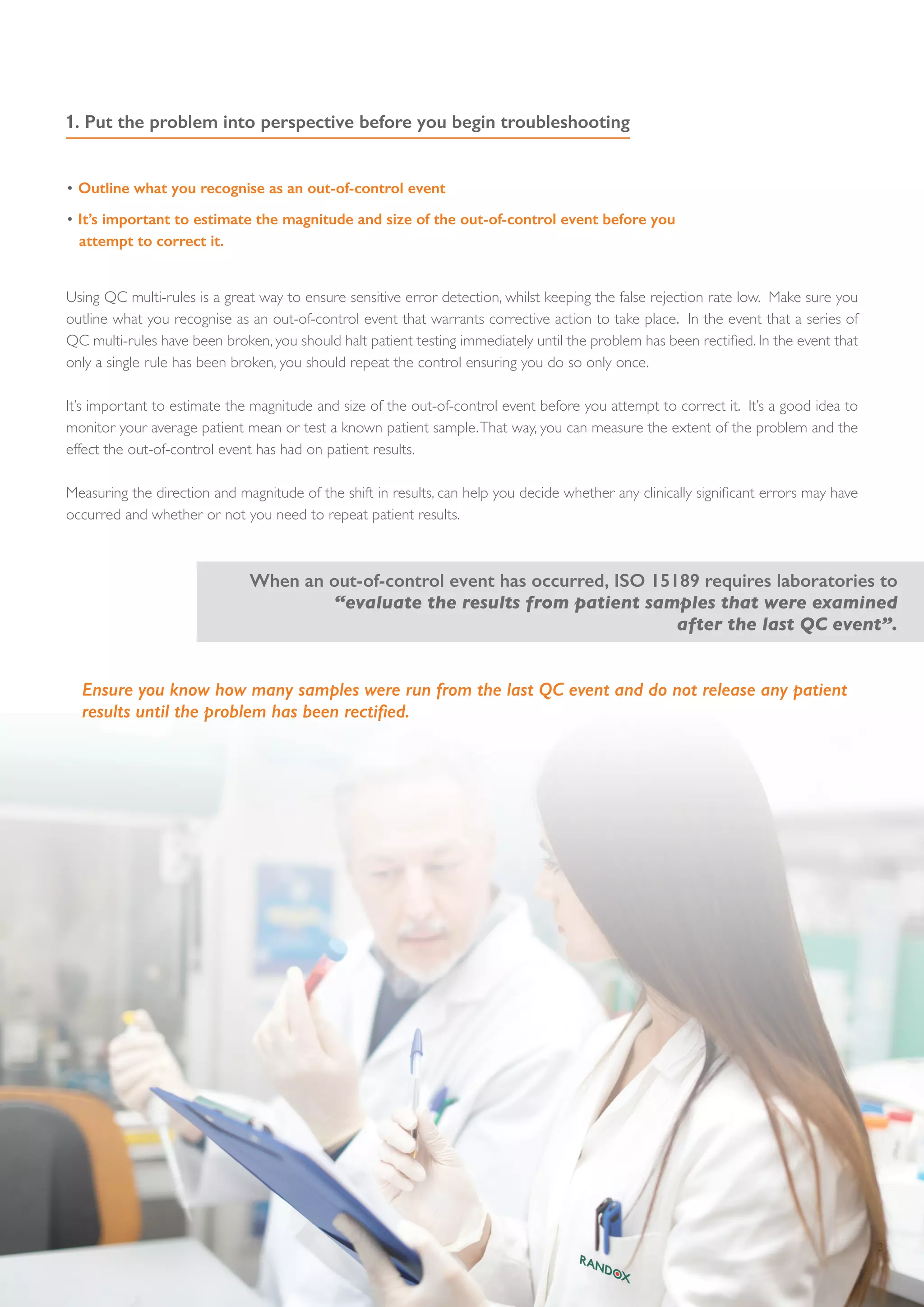 Troubleshooting QC Problems: Your QC has failed, what do you do next? | PDF