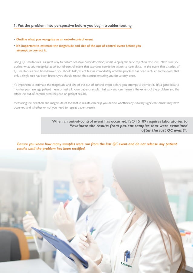 Troubleshooting QC Problems: Your QC has failed, what do you do next? | PDF