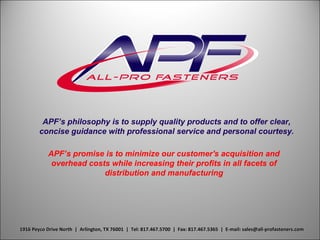 All-Pro Fasteners | PPT