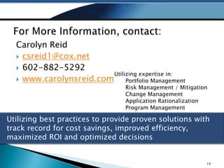 Application Rationalization and Portfolio Management solution | PPTX