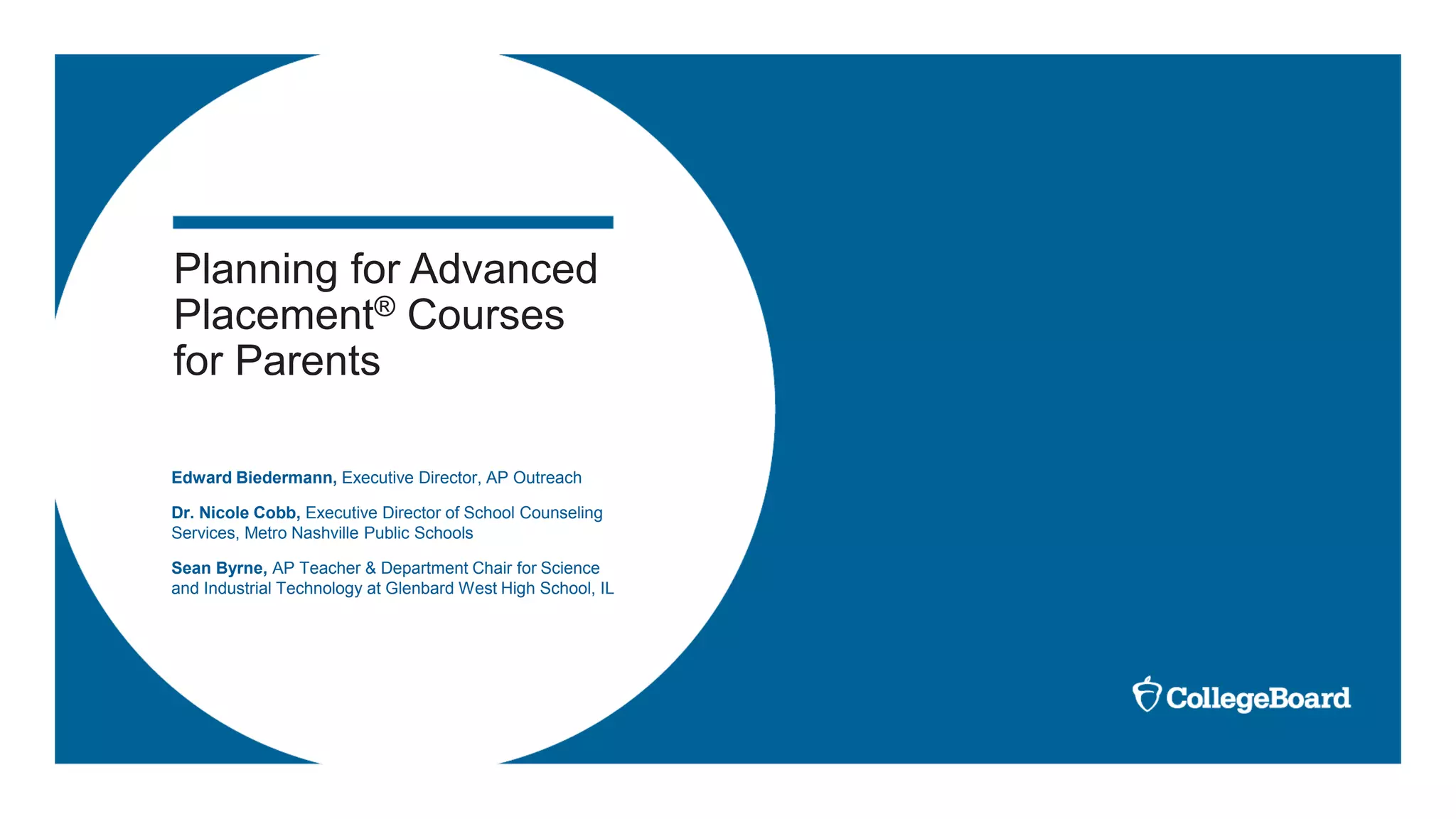 Planning for Advanced Placement Courses for Parents | PPT