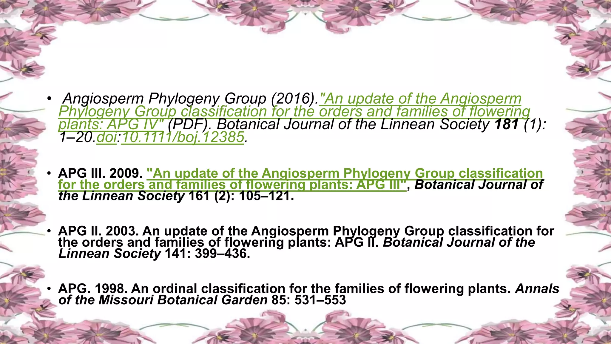 Angiosperm Phylogeny Group from 1 to 4 | PPTX