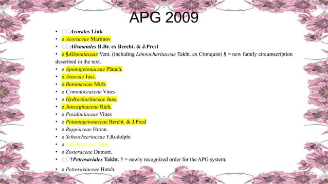 Angiosperm Phylogeny Group from 1 to 4 | PPTX