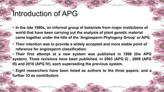 Angiosperm Phylogeny Group from 1 to 4 | PPTX