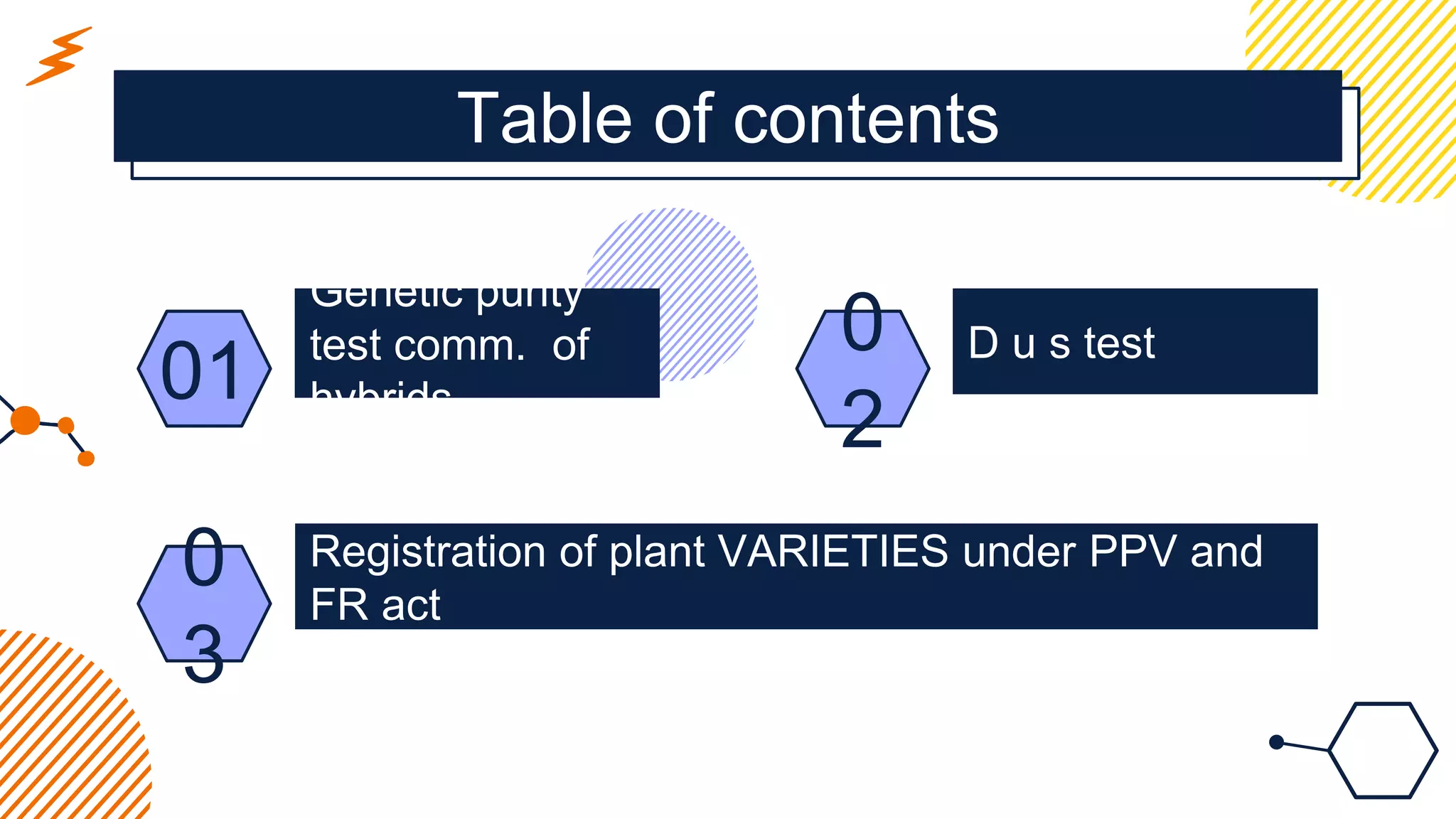Genetic purity & DUS test , PPV&FRA | PPTX