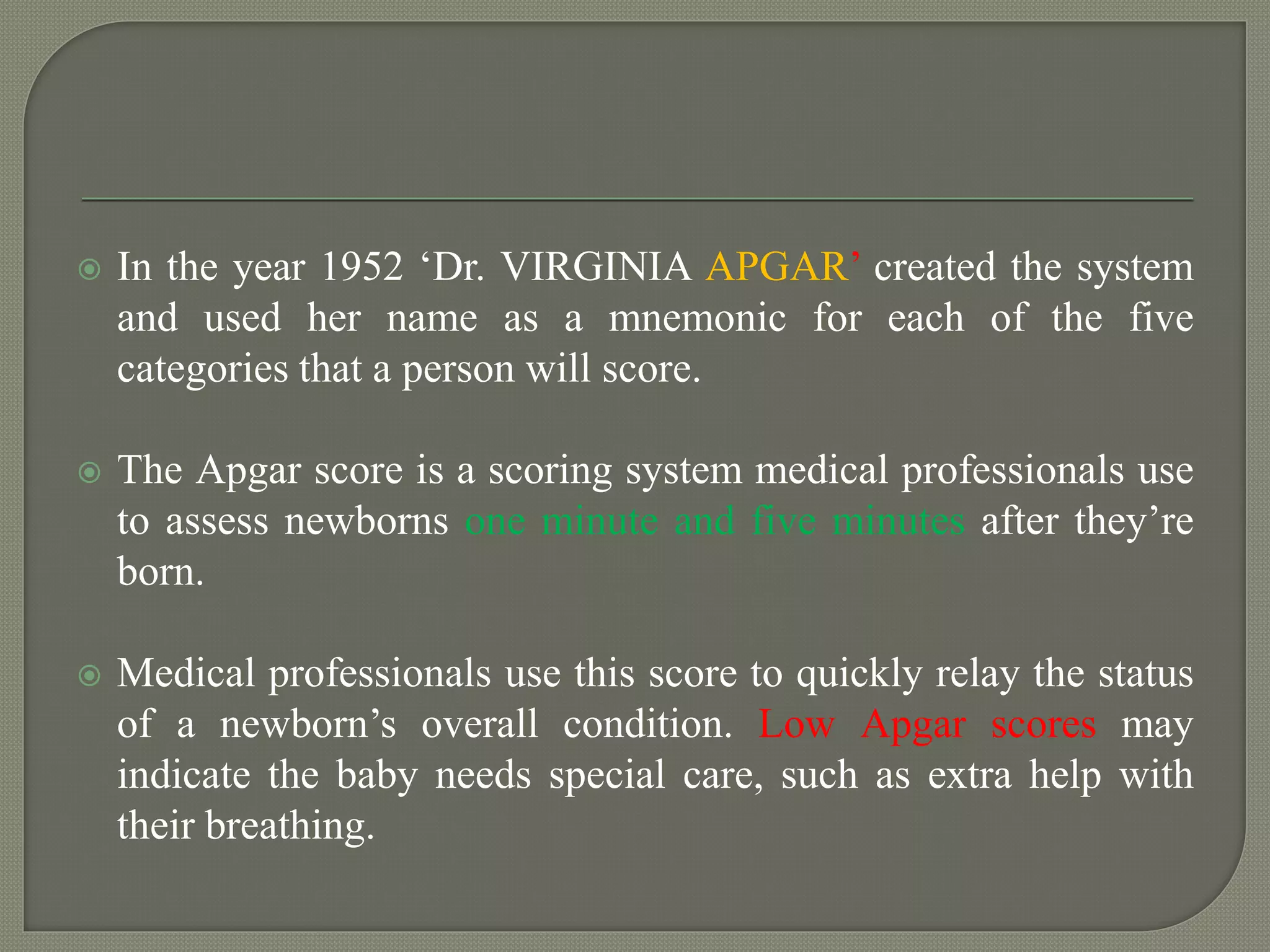 APGAR SCORE | PPT