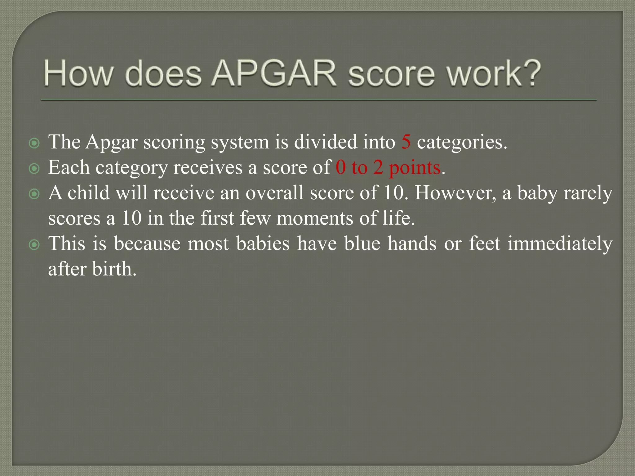 APGAR SCORE | PPTX