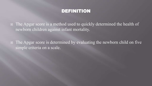 APGAR SCORE.pptx777777777777777777777777777777777777 | PPT