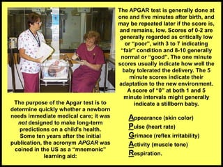 APGAR SCORE for medical purposes and learning.ppt