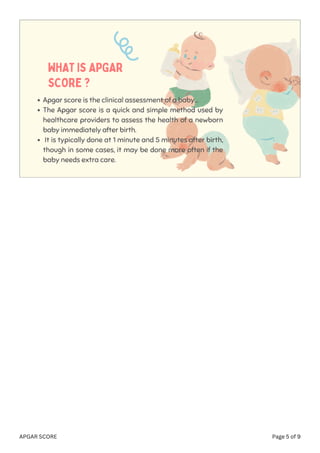 APGAR SCORE BY sweety Tamanna Mahapatra MSc Pediatric | PDF
