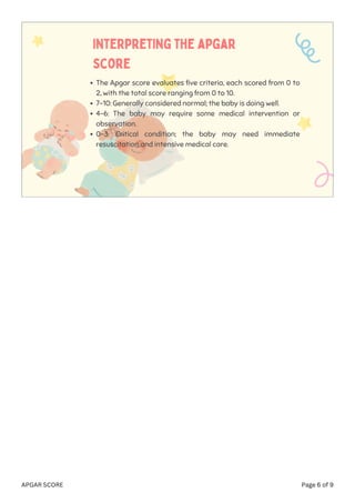 APGAR SCORE BY sweety Tamanna Mahapatra MSc Pediatric | PDF