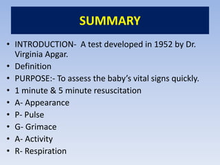 Apgar score by rajeev | PPTX