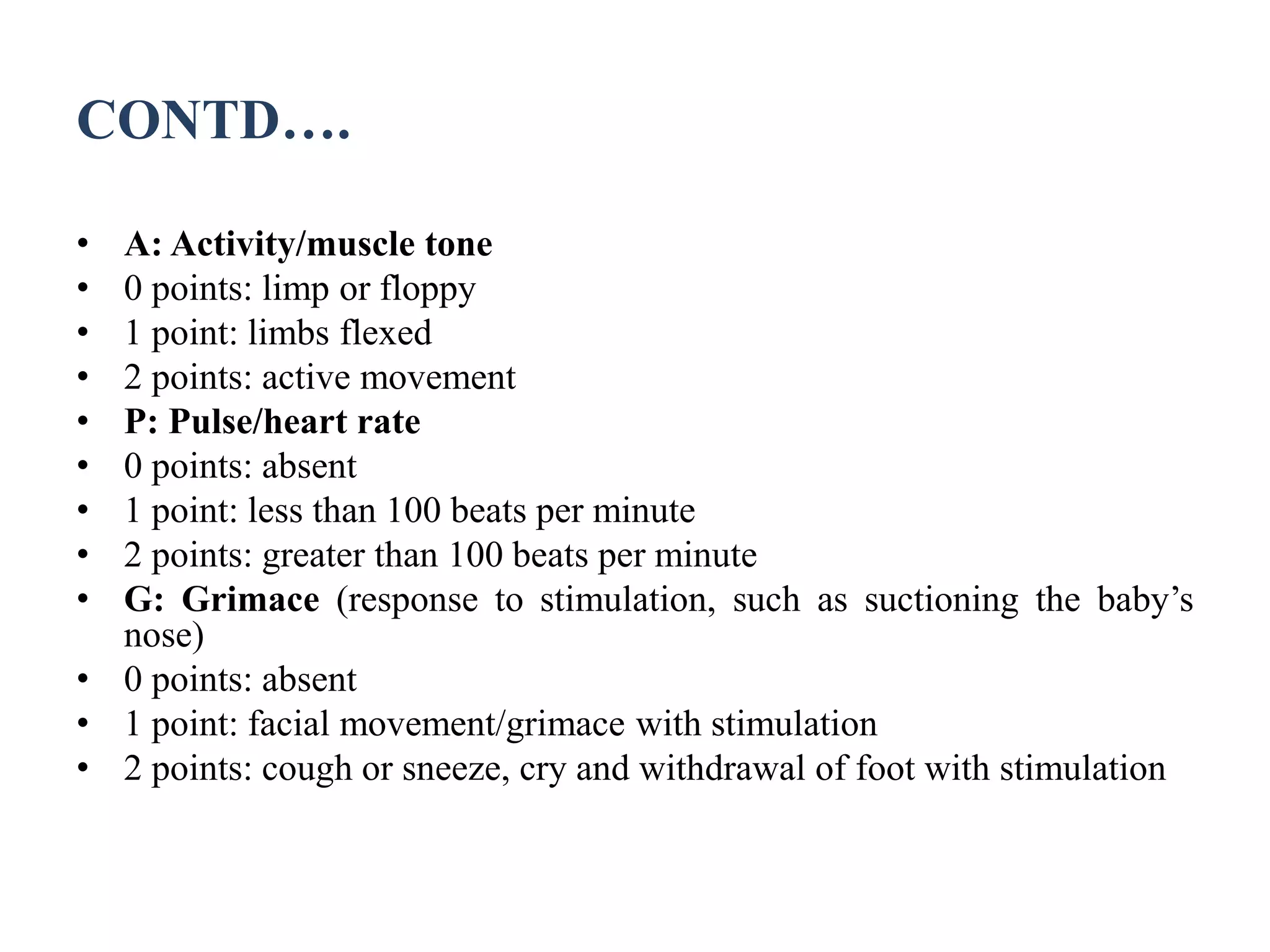 Apgar score care of newborn ppt | PPTX