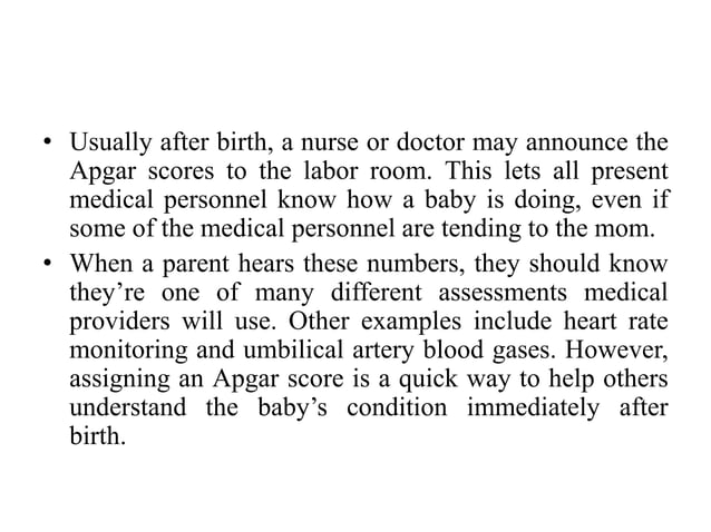 Apgar score care of newborn ppt | PPTX