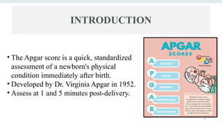 APGAR SCORE appearance, pulse rate,grimace,activityand respiration | PPTX