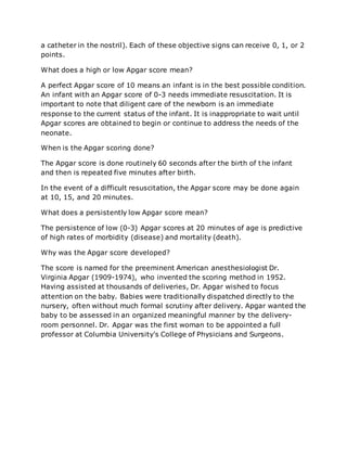 Apgar scoring for newborns | DOCX