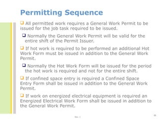 General or Cold work permit to work procedures | PPT
