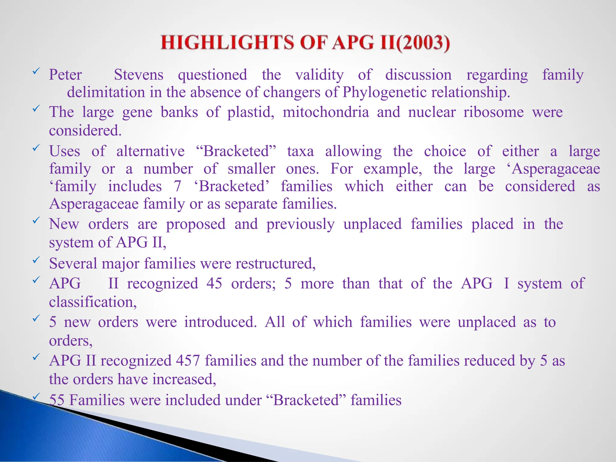 APG IV classification_details from I to IV | PPTX