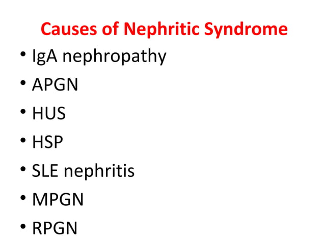 NEPHRITIC SYNDROME / APSGN IN CHILDREN | PPT