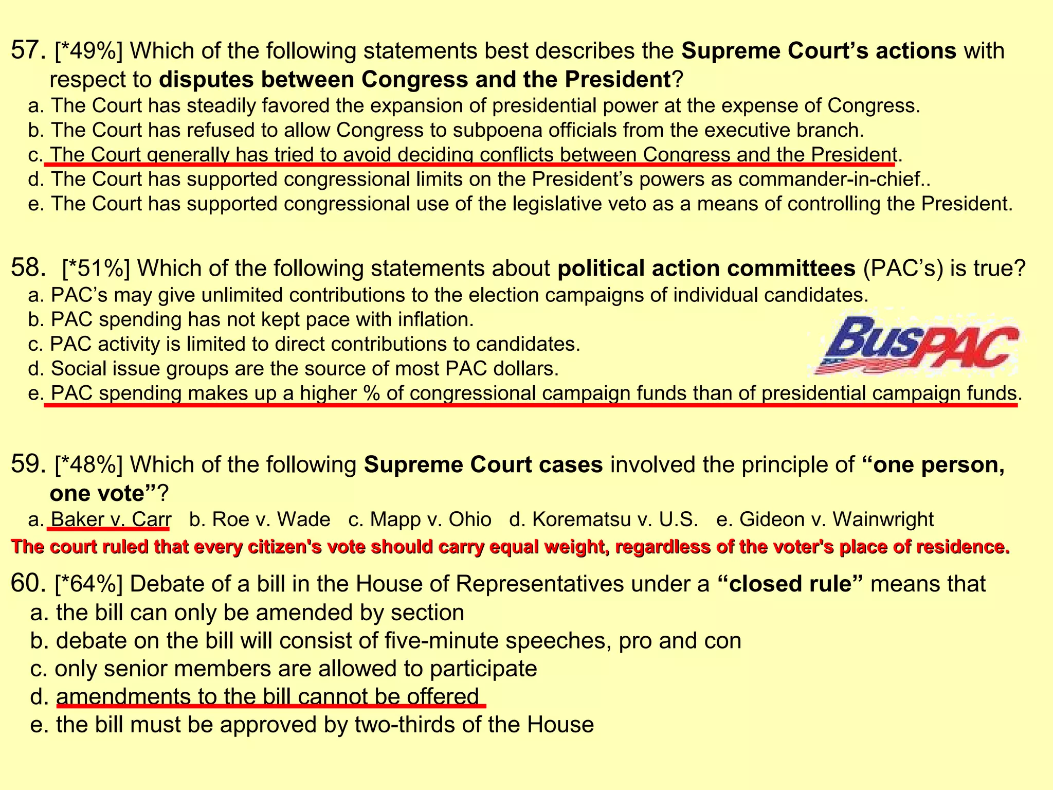 AP Government 1989 MC Exam | PPT | Civic affairs | Politics