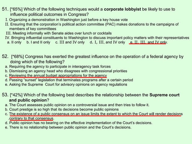 AP Government 1989 MC Exam | PPT | Civic affairs | Politics