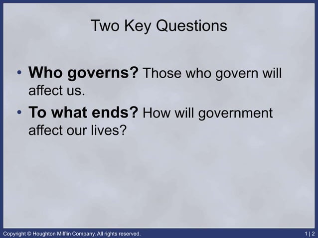 ap gov ppt ch01.ppt | Civic affairs | Politics