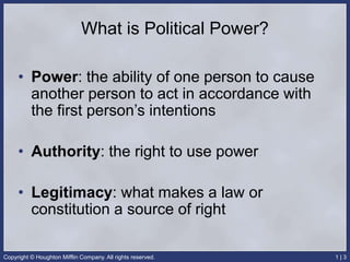 ap gov ppt ch01.ppt | Civic affairs | Politics