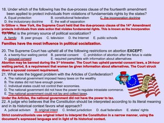 AP Government Practice Exam [5] | PPT