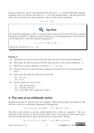 Arithmetic Progression & Geometric ProgresionP | PDF
