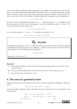 Arithmetic Progression & Geometric ProgresionP | PDF