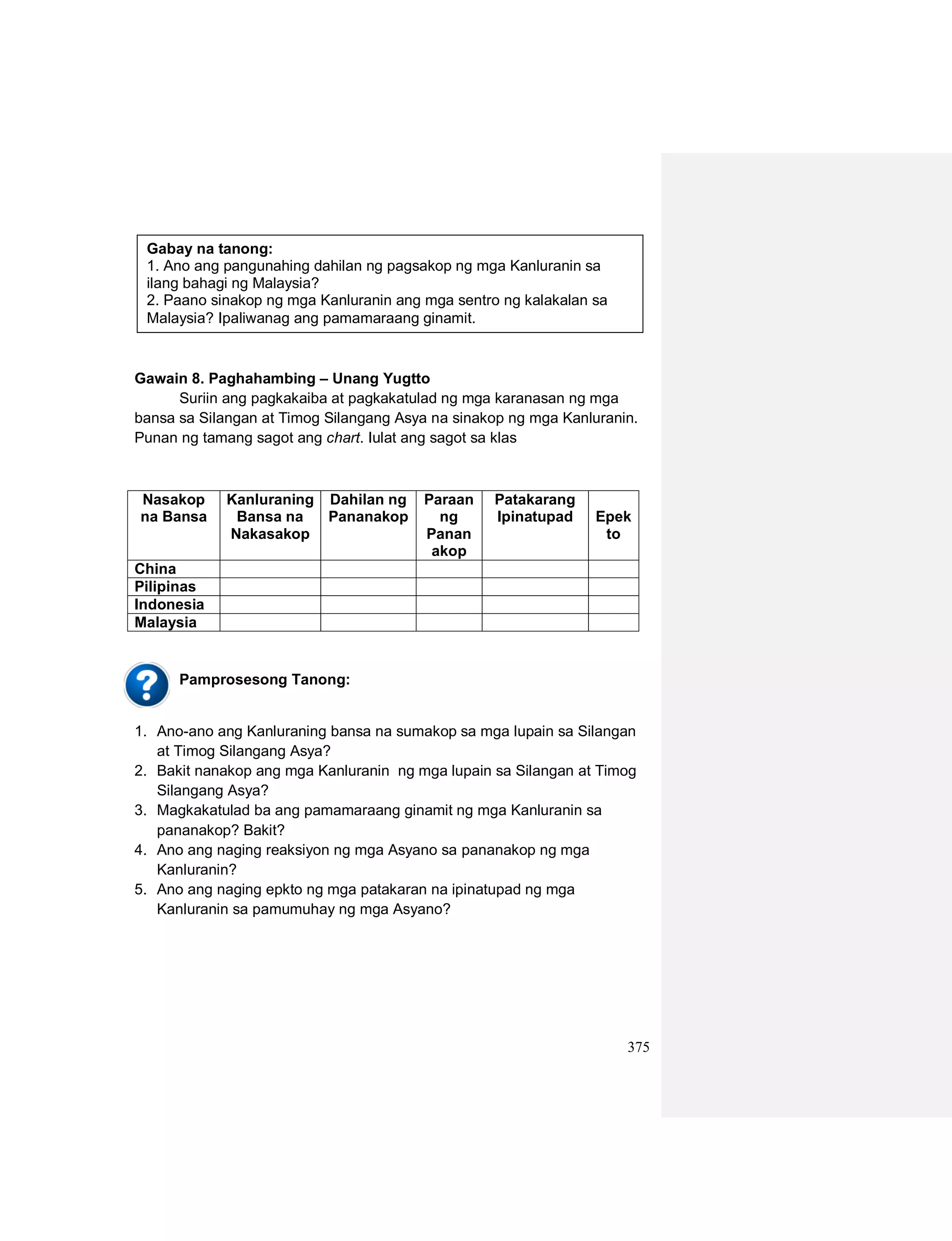 Araling Panlipunan Grade 8 Fourth Quarter Module | PDF