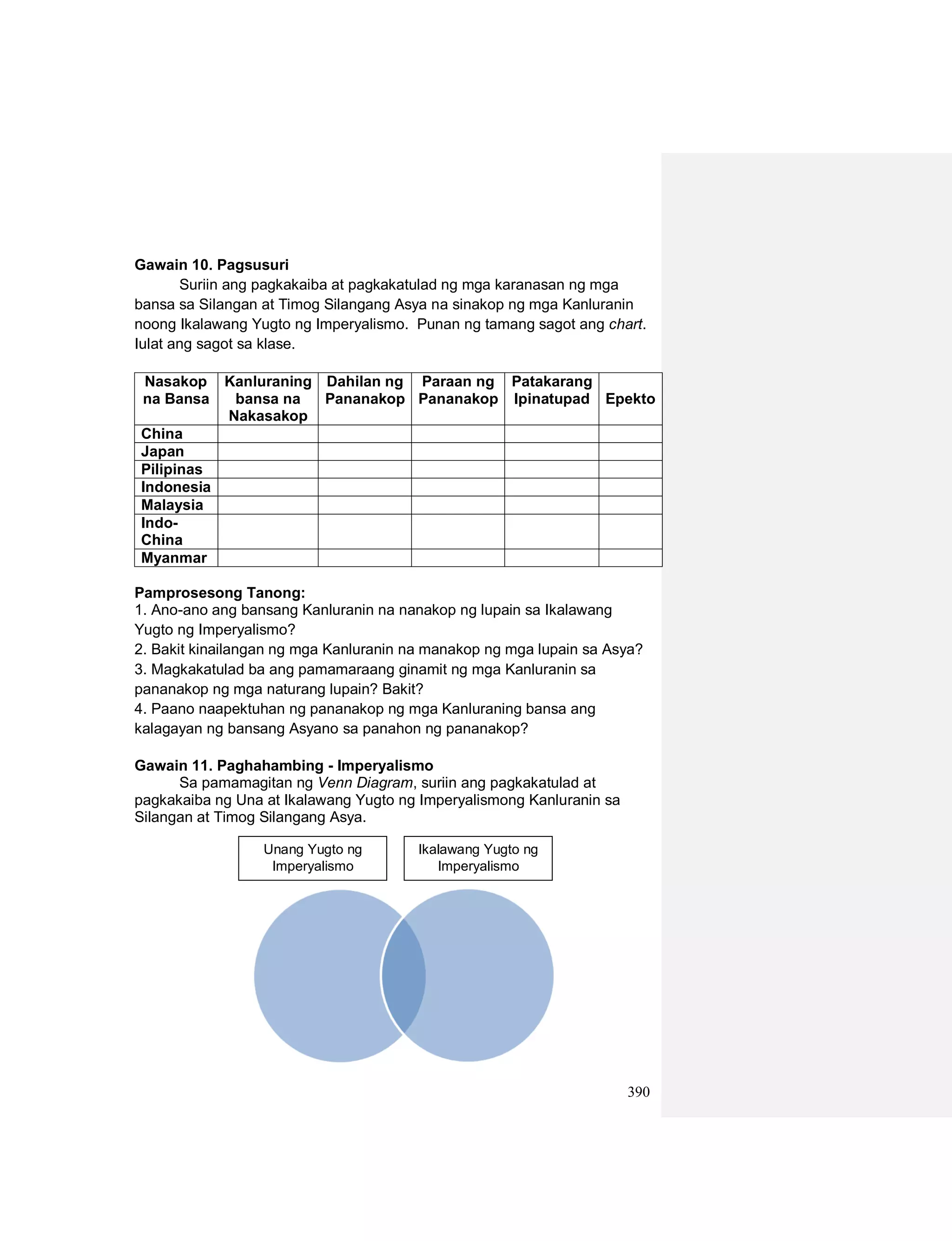 Araling Panlipunan Grade 8 Fourth Quarter Module | PDF