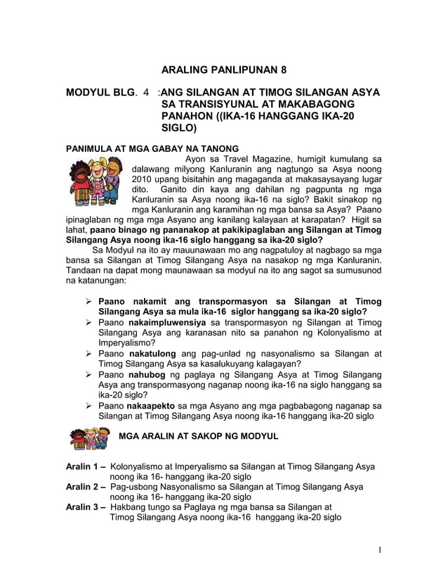 Ap gr. 8 q4 ( module 4) - grade 8 learning modules | DOC