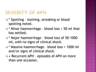 Antepartum Hemorrhage | PPTX