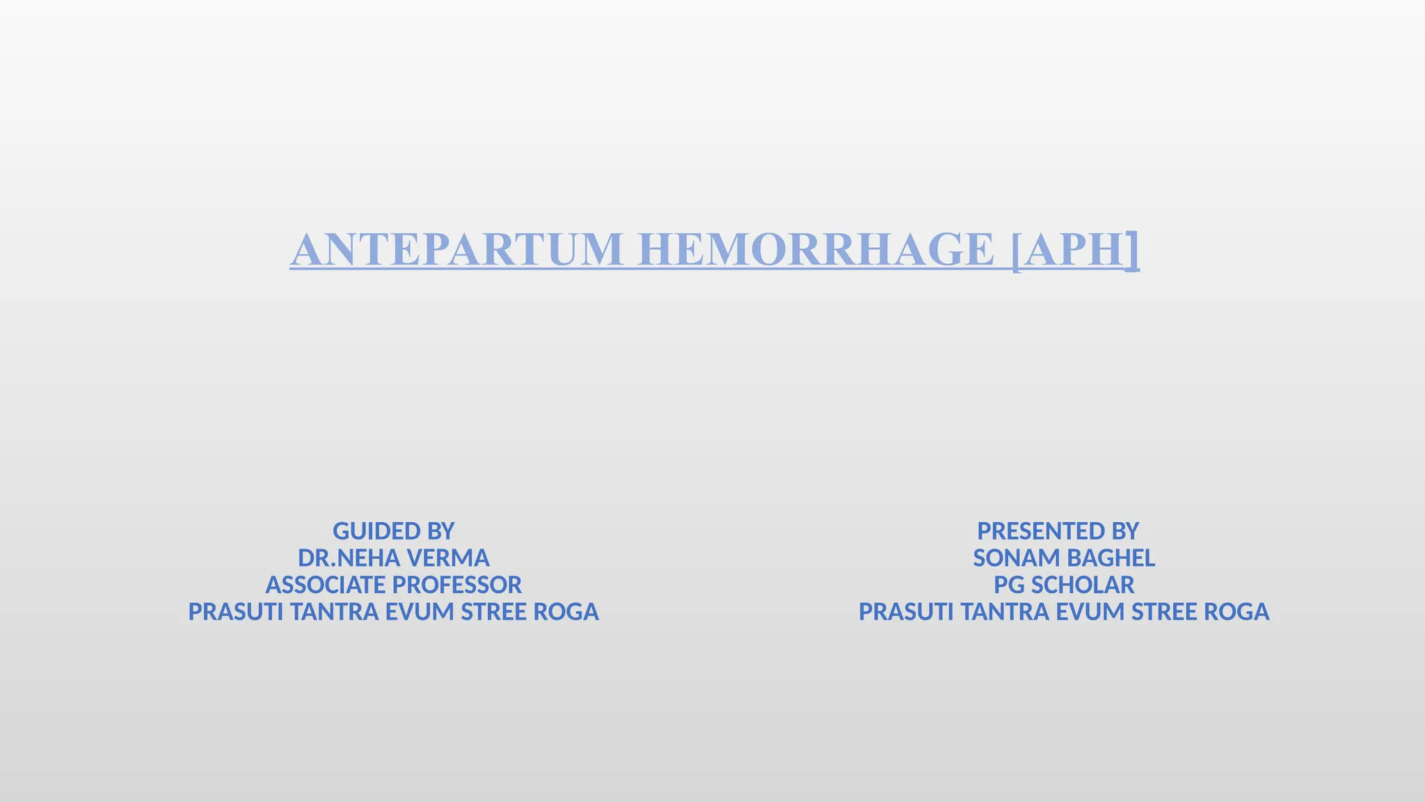 Antipartum hemorrhage and its types placenta previa & abruptio placenta ...