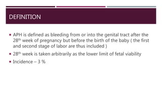 Antepartum hemorrhage | PPTX