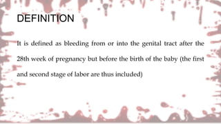 Aph-Antepartum Hemorrhage | PPT