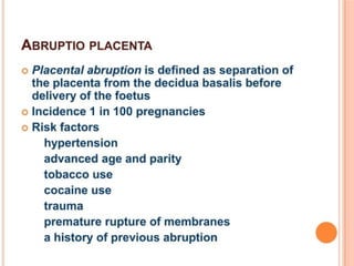 APH.pptxAntepartum bleeding, also known as antepartum haemorrhage or ...