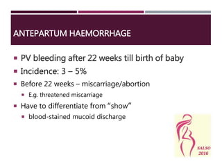 antepartum haemorrhage | PPTX