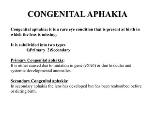 Aphakia | PPT | Free Download